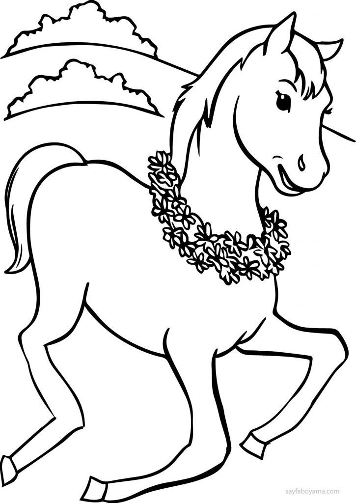Güzel At Boyama Sayfası - Sayfa Boyama